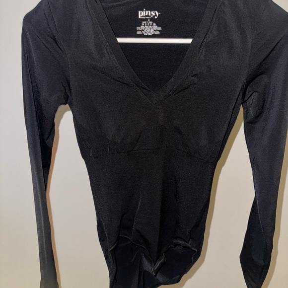 Pinsy | Tops | Body Contouring Black Womens Top Like New | Poshmark